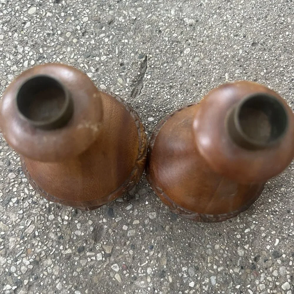 Unbranded | Accents | Vintage Hand Carved Wood Candle Holders Set Of 2 ...